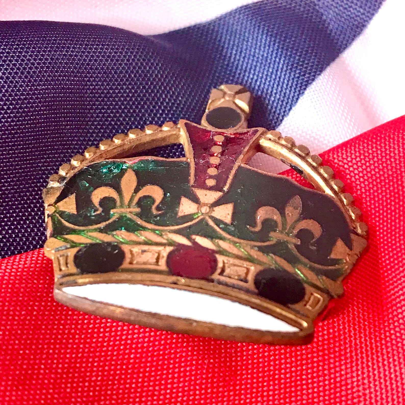 Vintage 1930s Enamel Royal Crown Pin Brooch, Lapel Badge. Choice of 2 ...