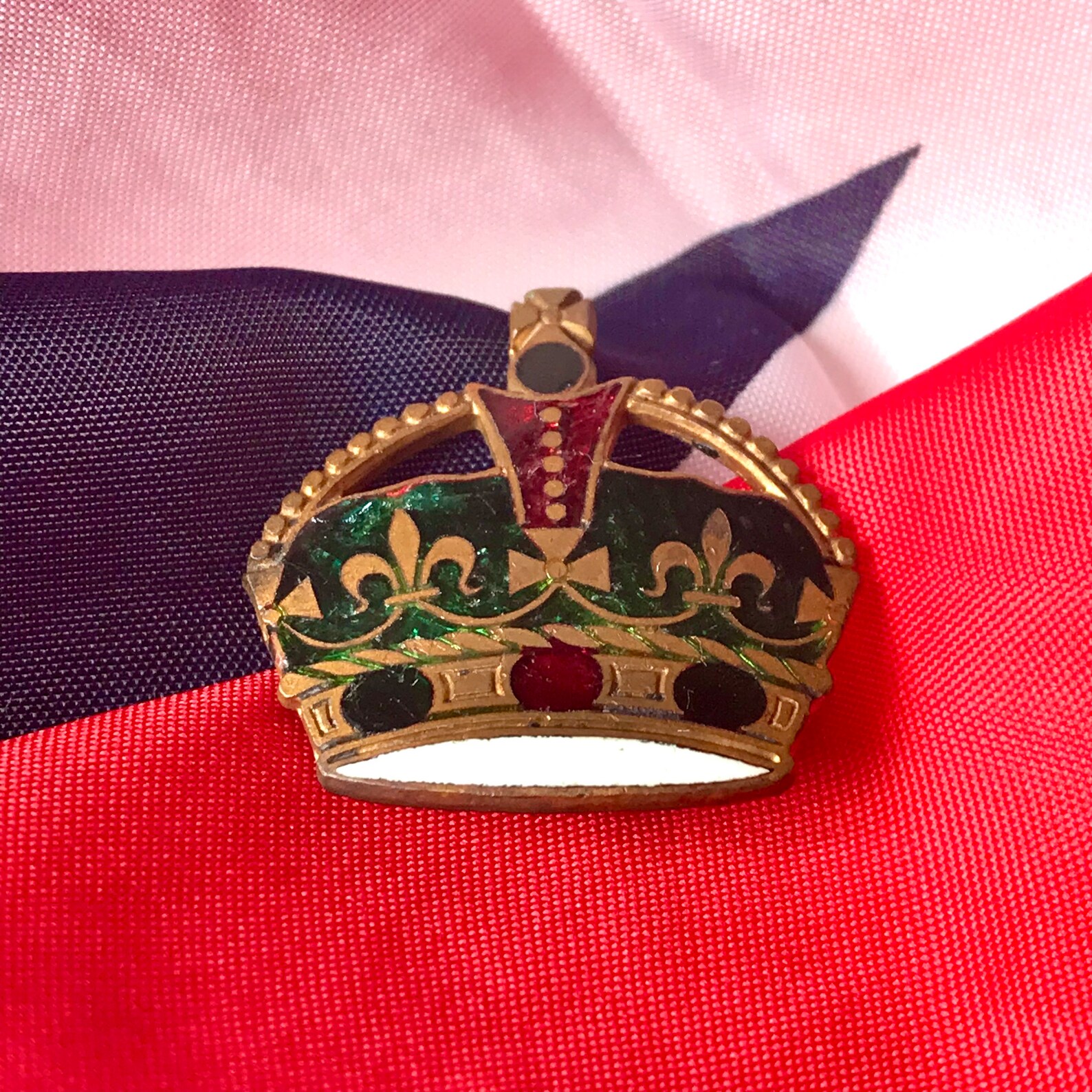Vintage 1930s Enamel Royal Crown Pin Brooch, Lapel Badge. Choice of 2 ...