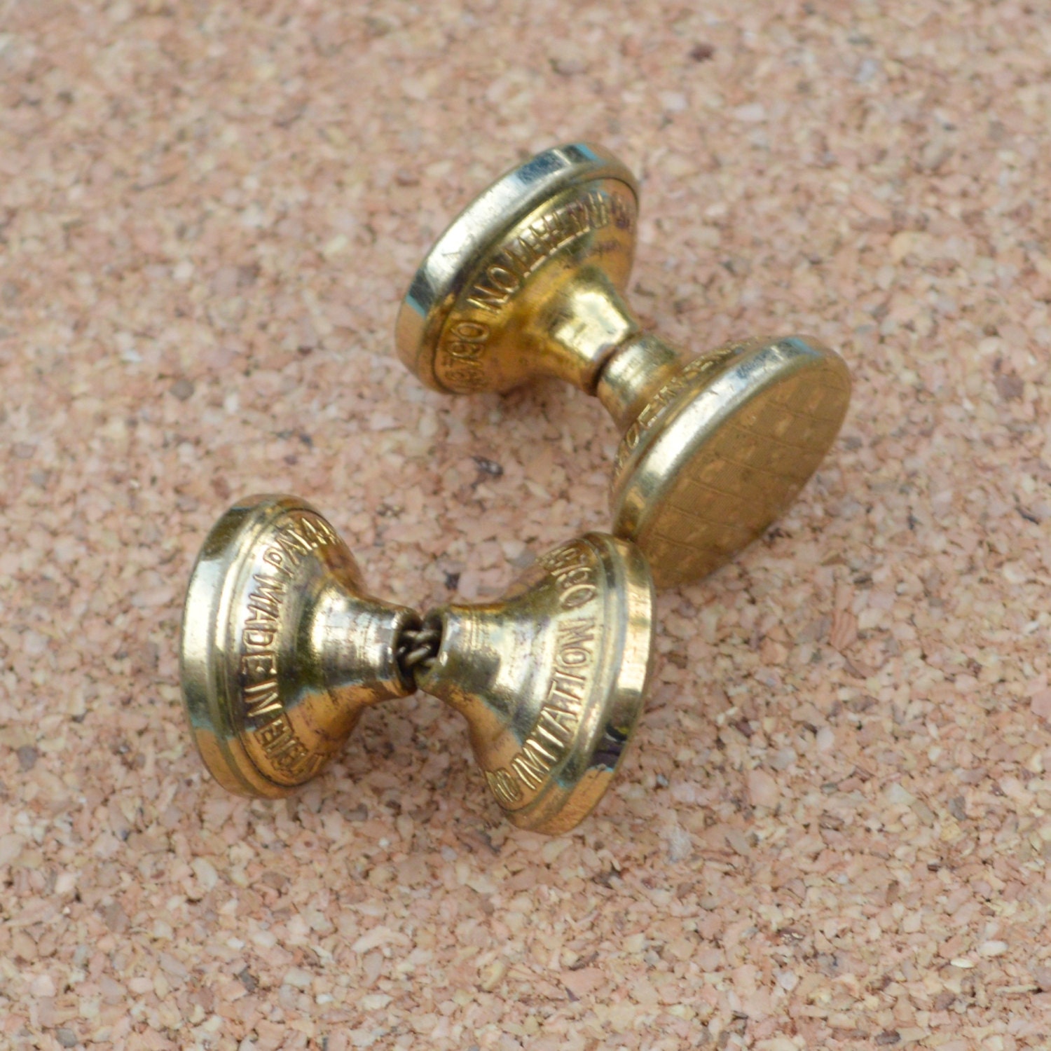 1930s Art Deco Cufflinks - Gold - Imitation Pat. 449790 Made in England ...