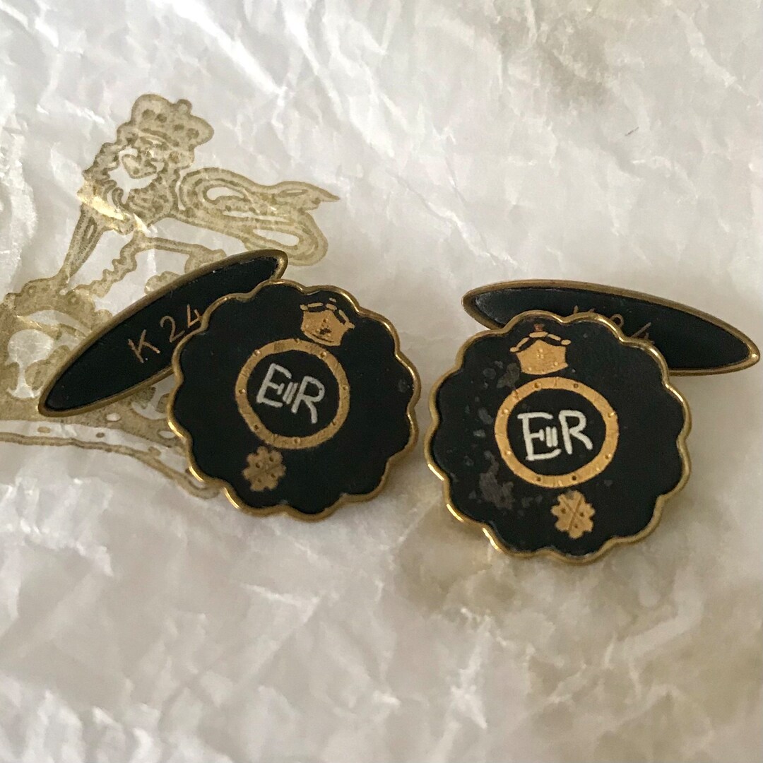 Japanese Amita Shakudo Damascene Chain Cufflinks. E11R . to Commemorate ...