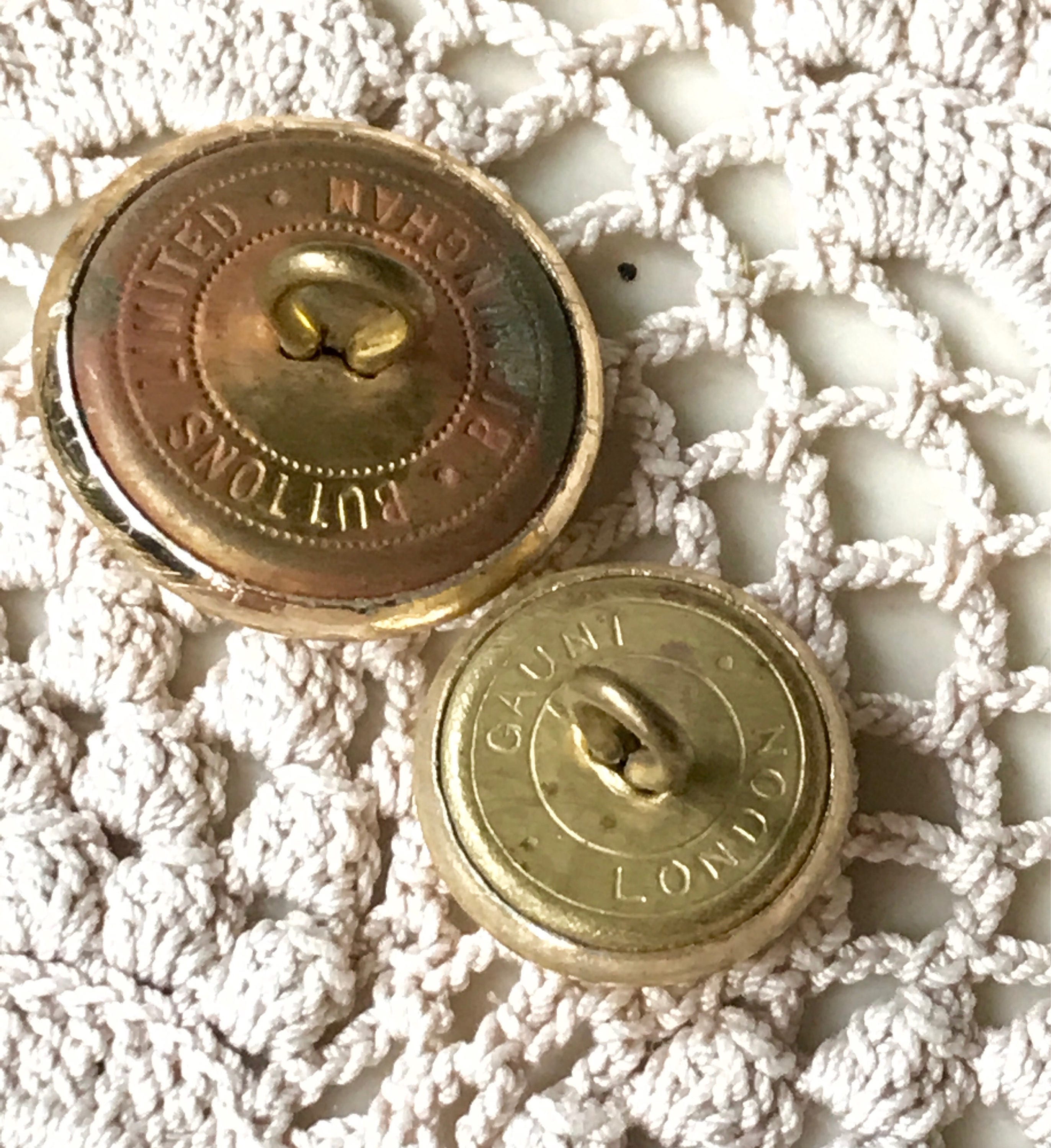 British Military Uniform Button - Stay Bright Finish Loop Back - Royal ...