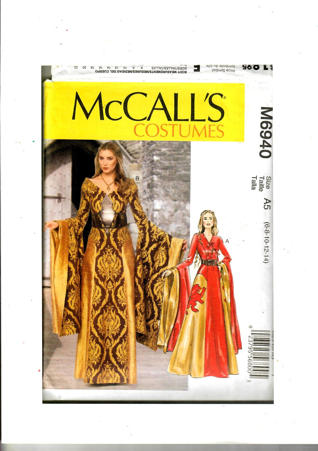 M6940 Elizabethan Medieval Renaissance Cosplay Fantasy Dress Costume ...