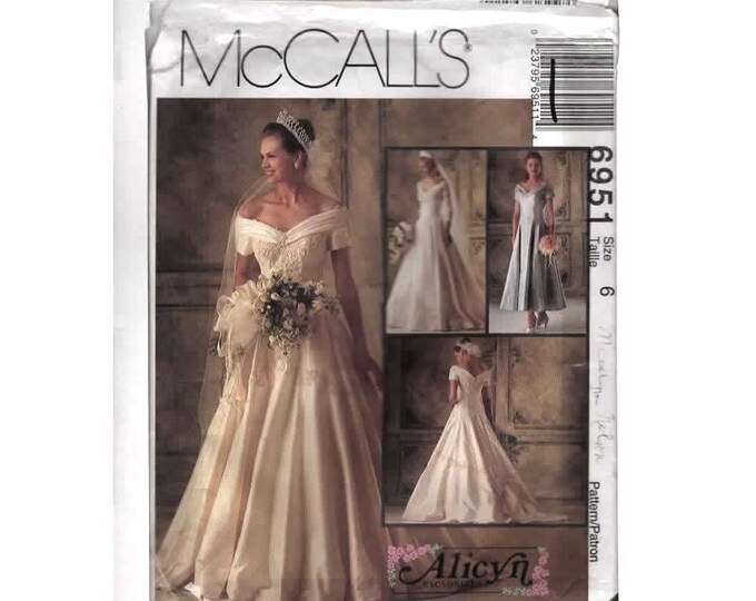 Mccall's 6951 Sewing Pattern WEDDING DRESS Size 6 Uncut, Ff - Etsy
