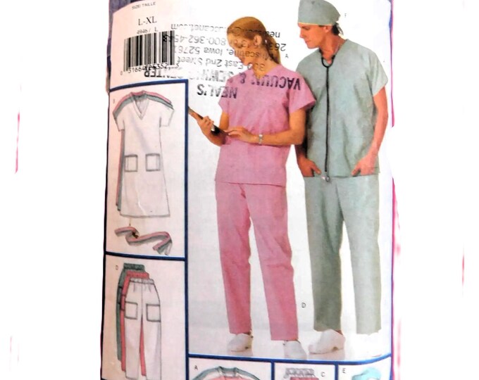 Butterick 4946 Medical Scrub Suit Hat Skirt Top Pants Dress Nursing ...