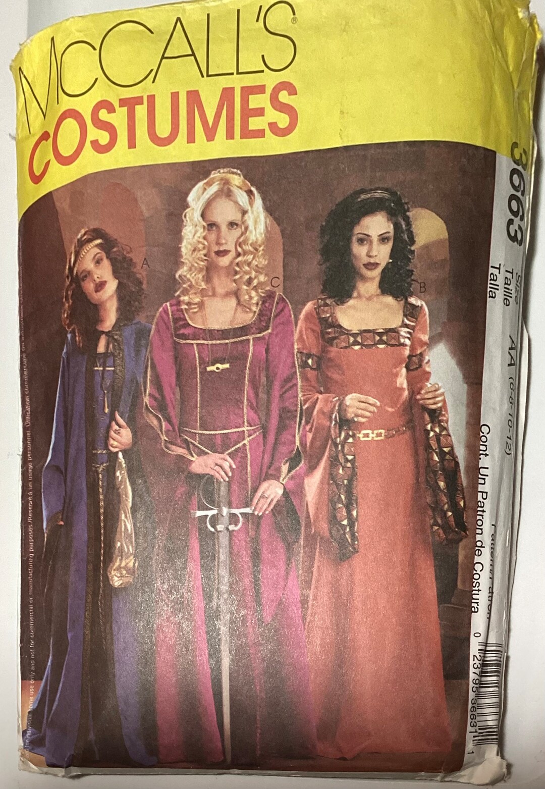 M3663 Elizabethan Medieval Renaissance Cosplay Fantasy Dress Cape ...