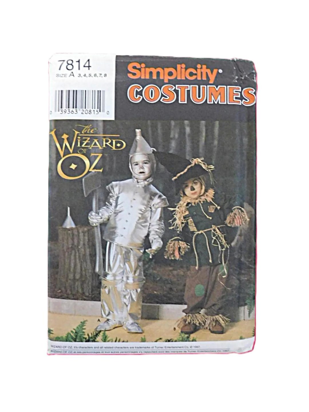 Vintage Simplicity Sewing Pattern: Tinman, Scarecrow Costume - Size 3-8 ...
