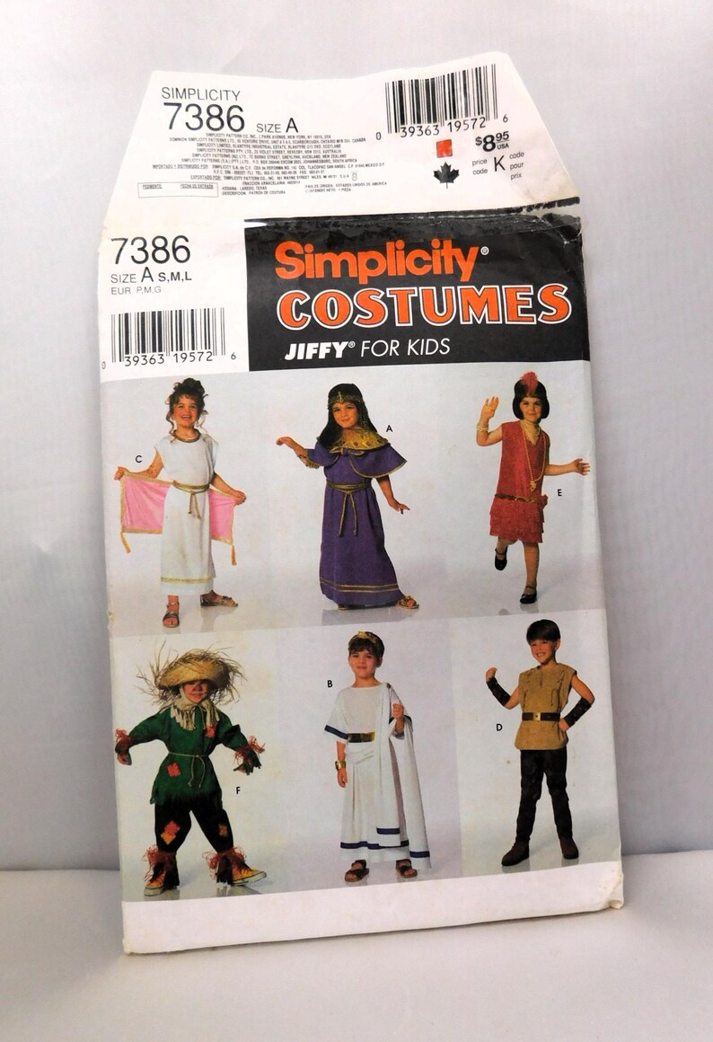 Simplicity 7386 Costume Sewing Pattern: Cleopatra, Flapper, Scarecrow ...