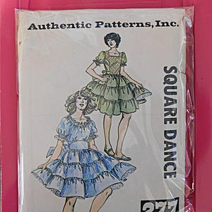 Authentic Pattern 277 Rare Vintage Square Dance Dress Pattern Size 12 ...