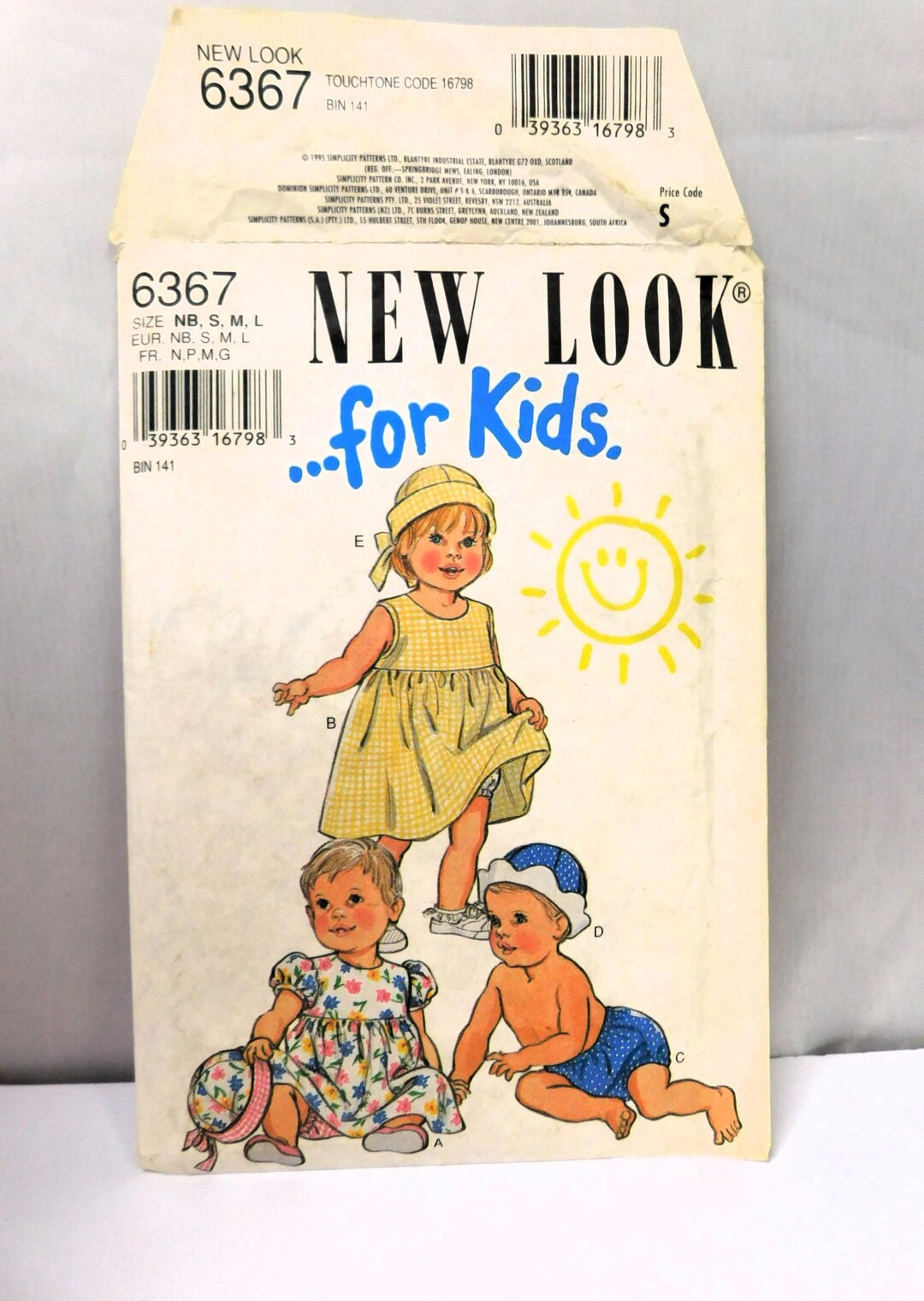 TODDLERS DRESS HAT Panties New Look 6367 Sewing Pattern, Newborn-large ...