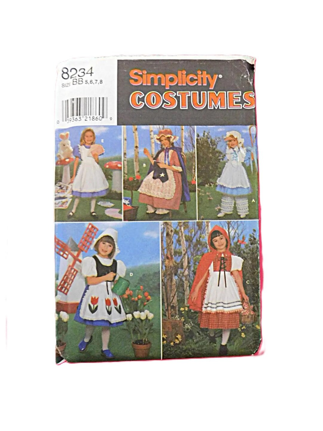 Simplicity 8234 Two Sizes Kids Sewing Pattern Girl's Childs Cosplay ...