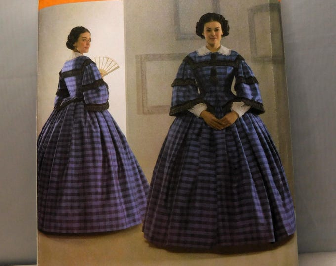 Simplicity 3727 Sewing Pattern CIVIL WAR Era Day DRESS Misses' Size 8 ...