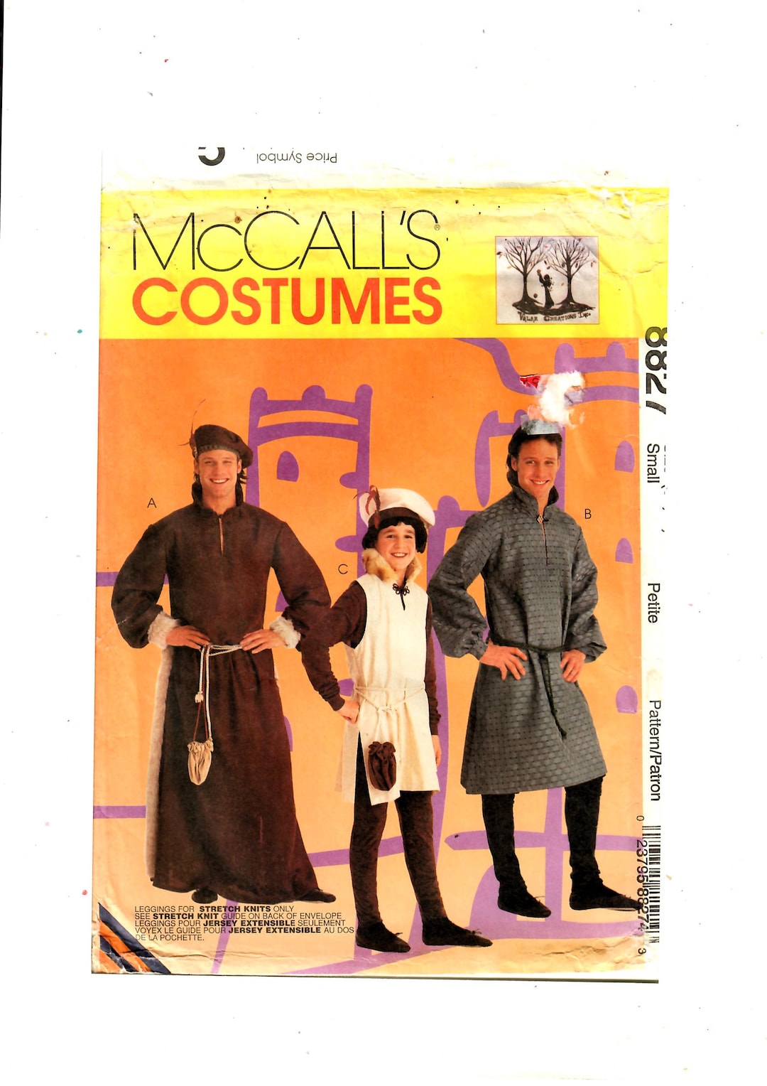 Medieval Renaissance Costume Pattern: Tunic, Leggings, Beret - Size ...