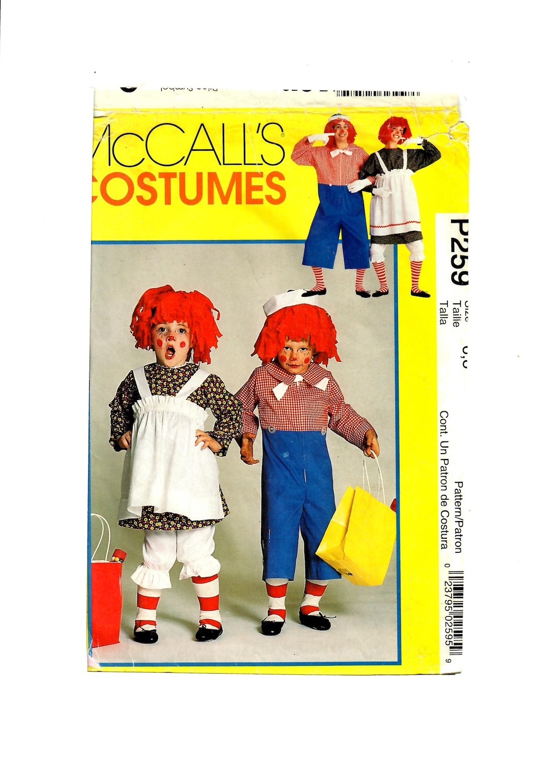 Mccall's P259 Sewing Pattern Vintage Doll Costumes Size 6-8 Pattern Complete Destash - Etsy
