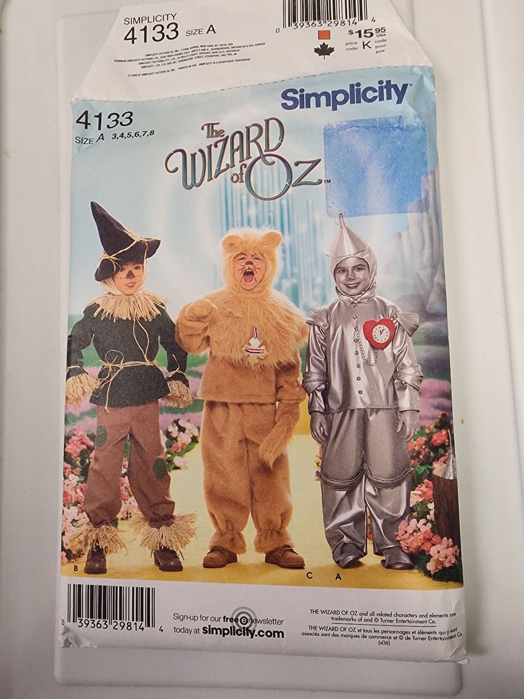 Simplicity 4133 Sewing Pattern Movie Characters Theater Stage Cosplay ...