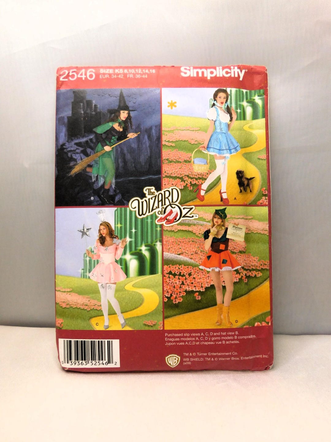 Uncut WITCH SCARECROW Simplicity 2546 Costume Sewing Pattern: Blue ...
