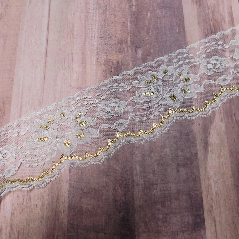Gold Lace Fabric - Etsy