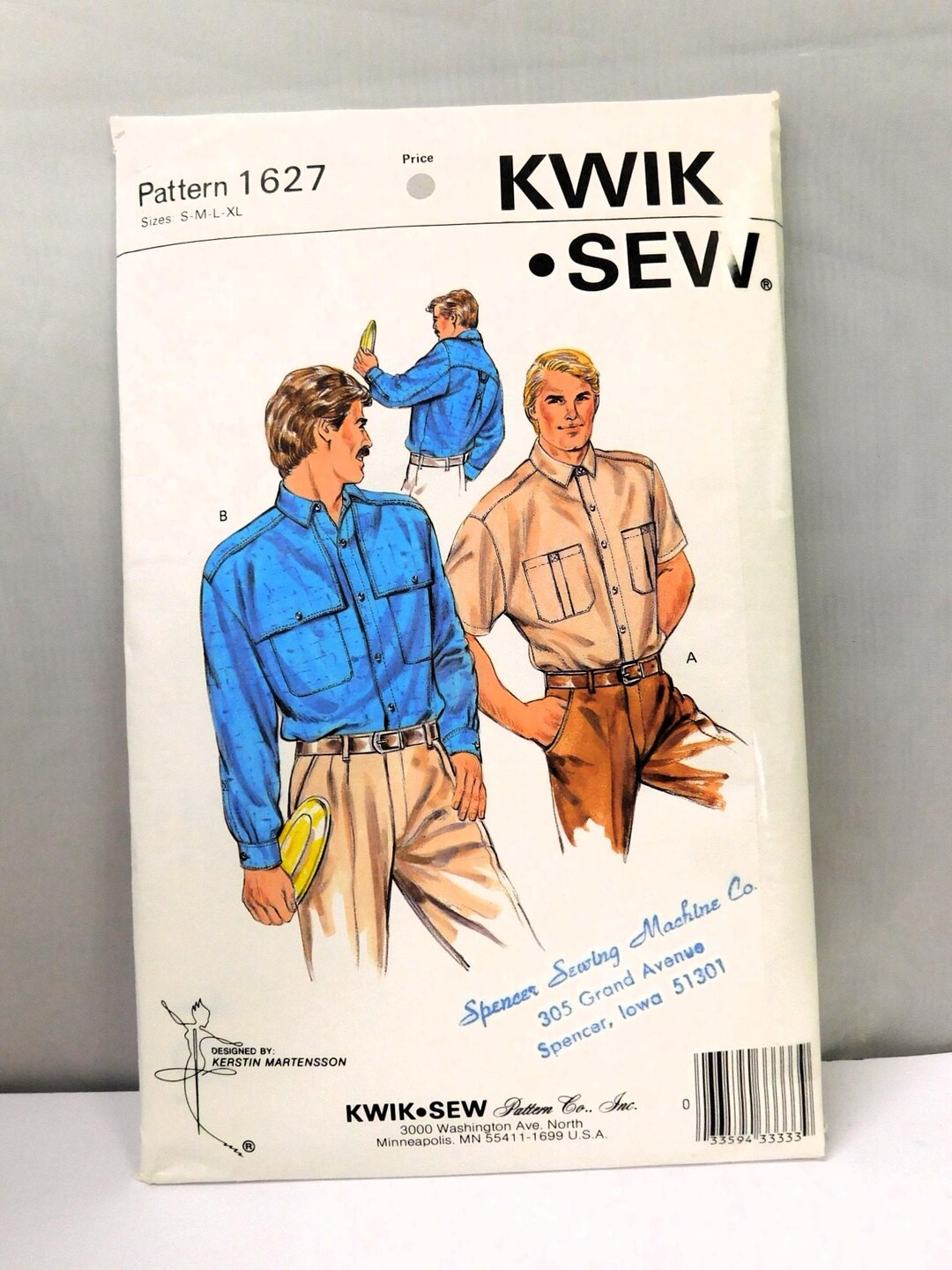 Kwik Sew 1627 Sewing Pattern Men's SHIRTS Decorative YOKES Size S-XL ...