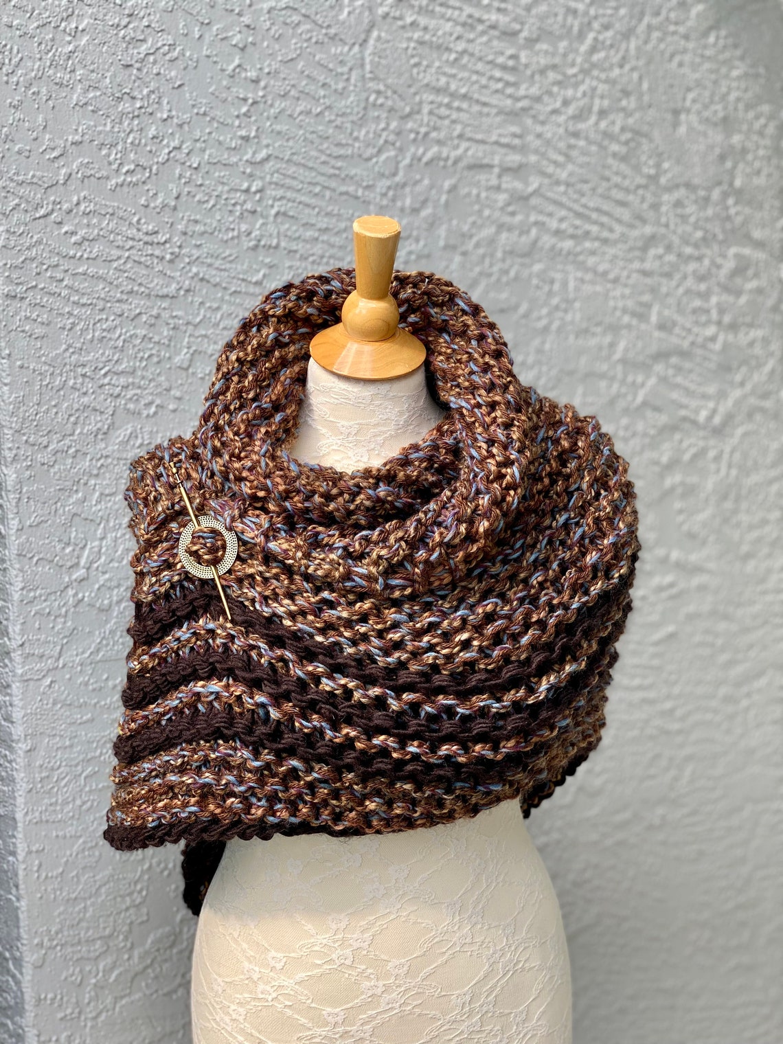 Outlander Inspired Shawl Triangle Wrap Scarf Chunky Large - Etsy