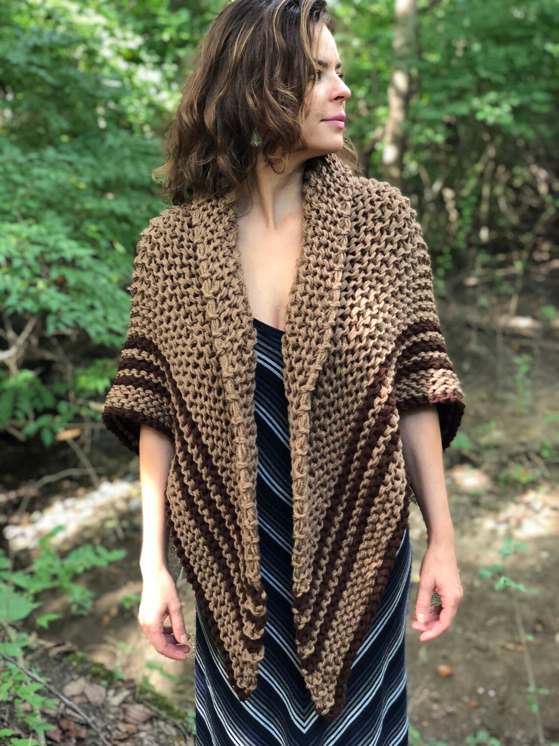 Outlander Inspired Shawl, Triangle Wrap, Chunky Knit Scarf, Shoulder ...