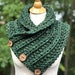 KNITTING PATTERN PDF Only - Beginner - 3 Button Rustic Scarf, Shoulder ...