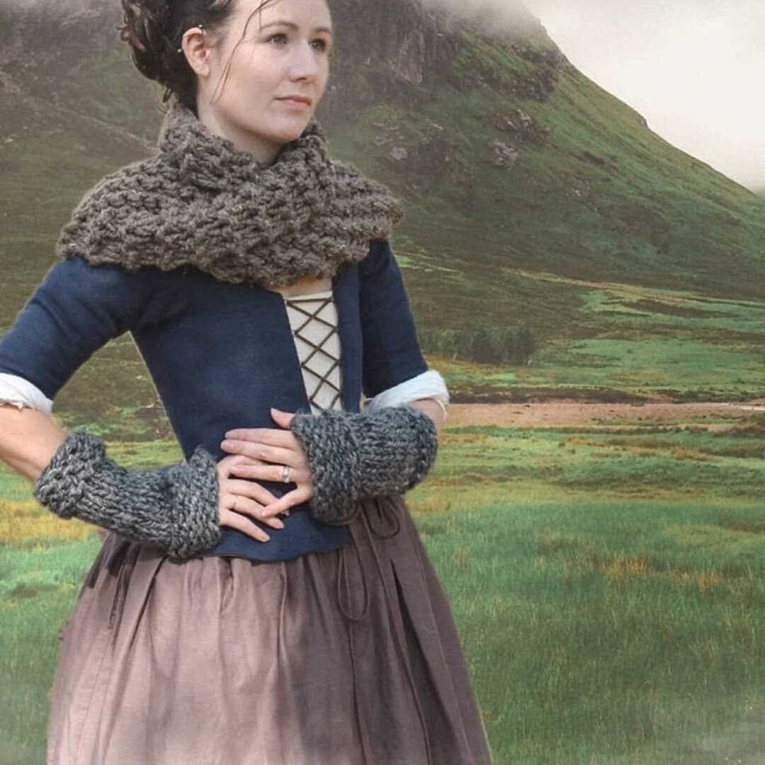 Outlander Inspired Hand Knit Cowl in Barley Brown, Chunky Knit, Mobius ...