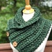 KNITTING PATTERN PDF Only - Beginner - 3 Button Rustic Scarf, Shoulder ...
