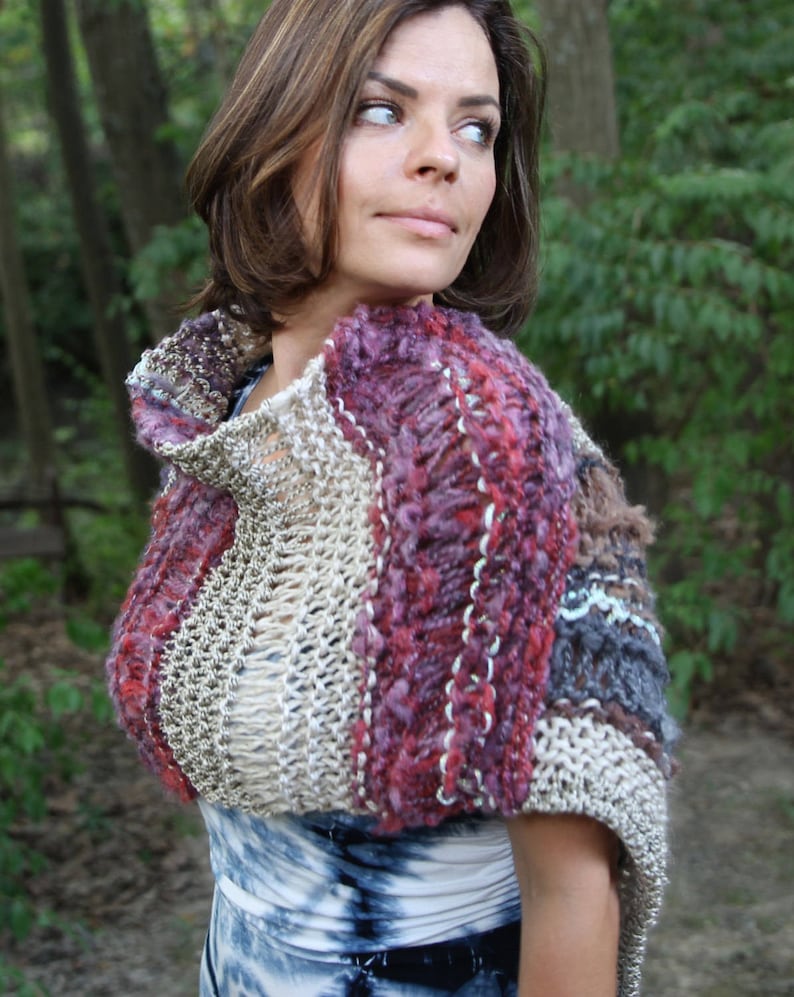 Bohemian Poncho Shoulder Wrap Scarf Asymetrical Cape - Etsy