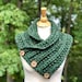 KNITTING PATTERN PDF Only - Beginner - 3 Button Rustic Scarf, Shoulder ...