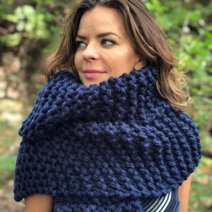 Scarf KNITTING PATTERN - Beginner / Chunky Ribbed Oversized Scarf, Neck ...