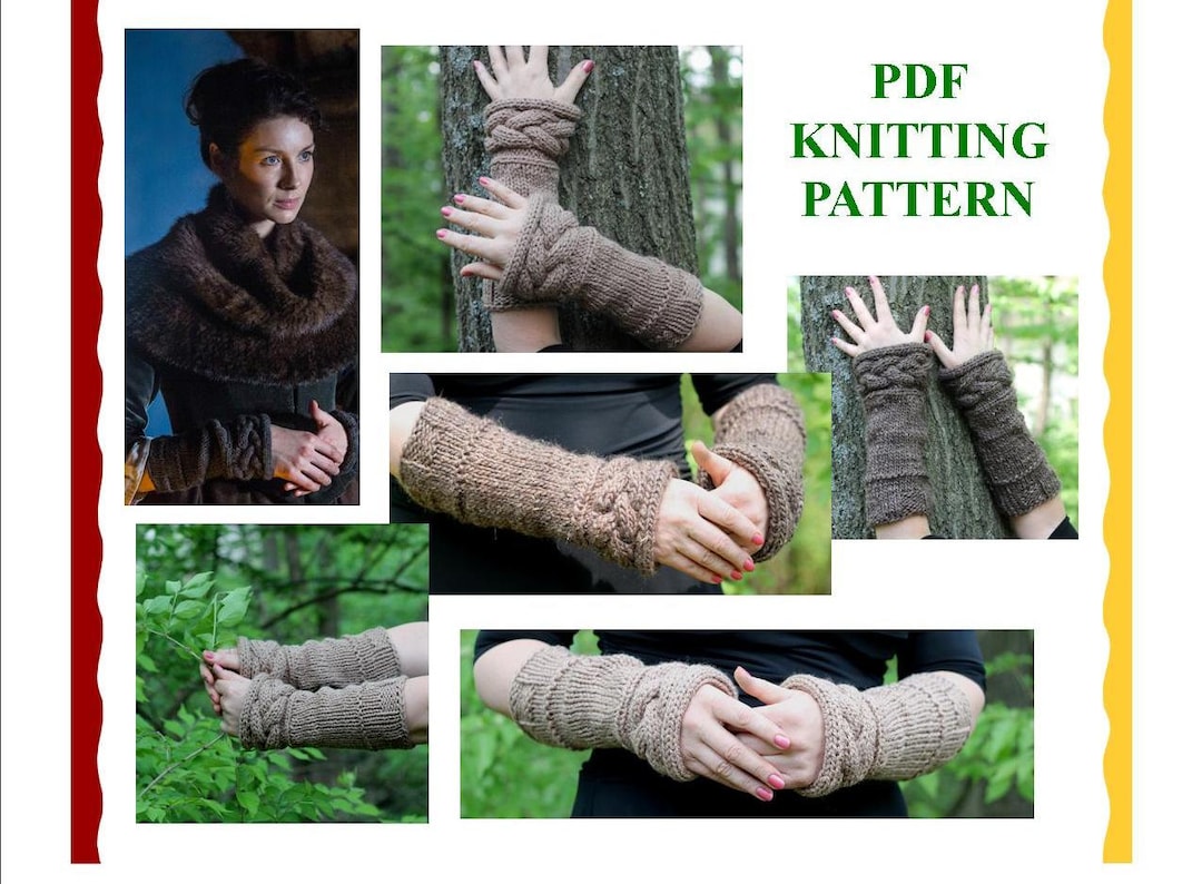 Outlander Mittens KNITTING PATTERN - Intermediate / Fingerless Gloves ...
