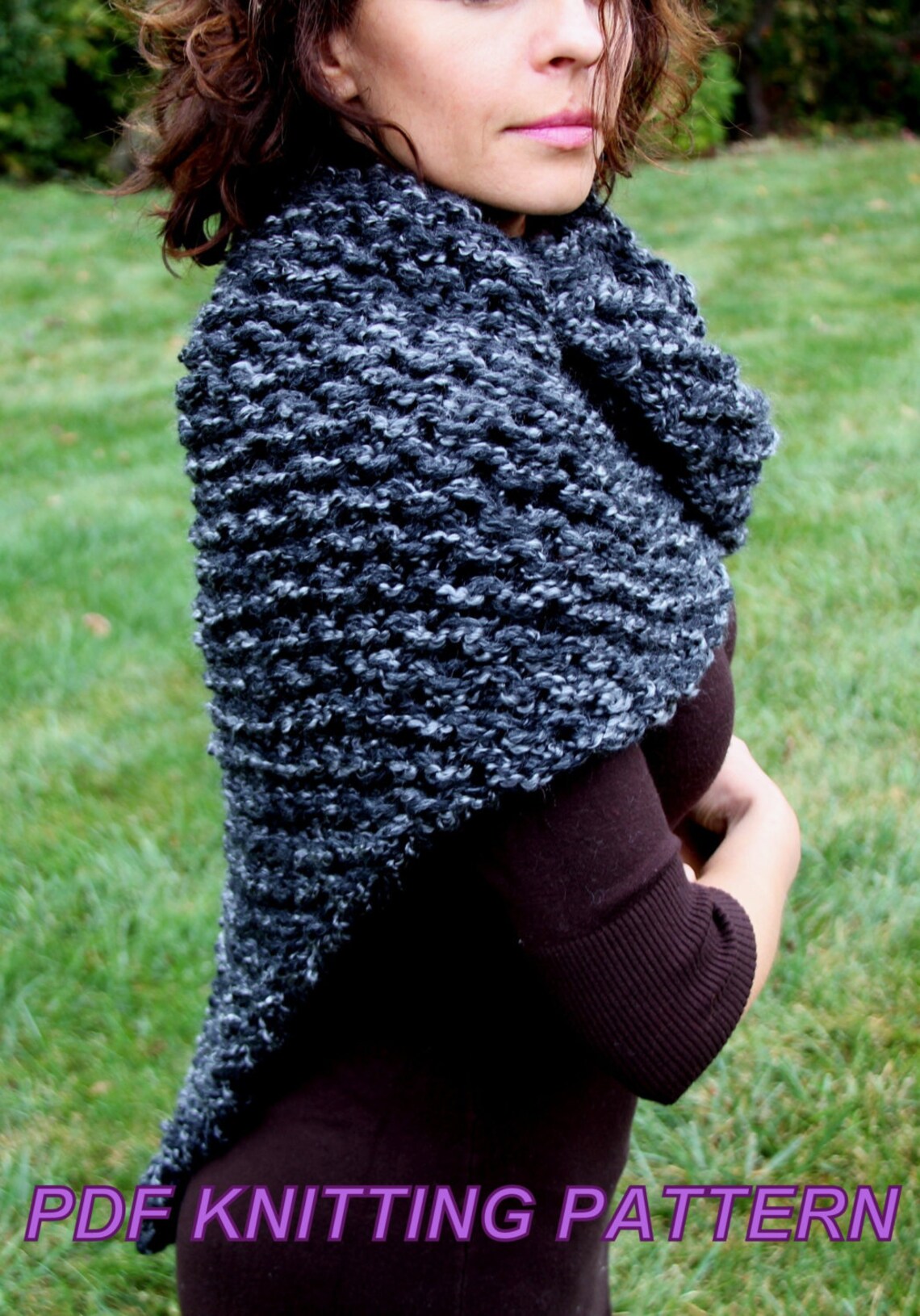 Outlander Inspired Claire's Shawl, Cowl, Shoulder Wrap, Chunky Knit ...