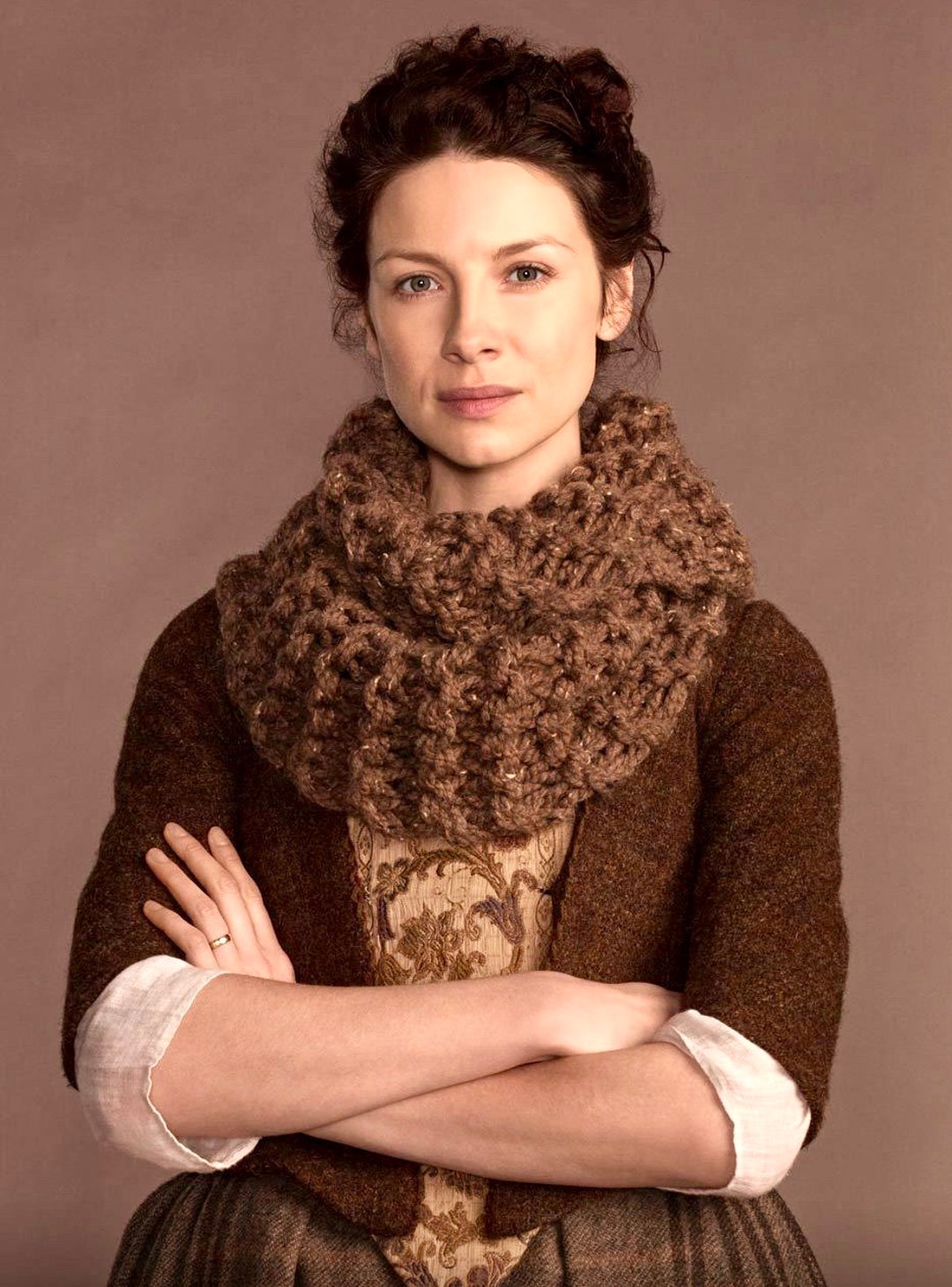 Outlander Neck Cowl, Chunky Hand Knit Neck Warmer, Infinity Scarf ...