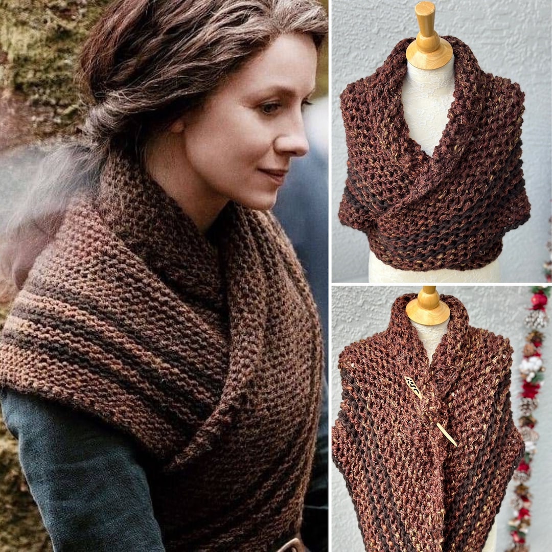 Outlander Shawl, Triangle Sweater Wrap, Neck Shoulder Warmer, Fits ...