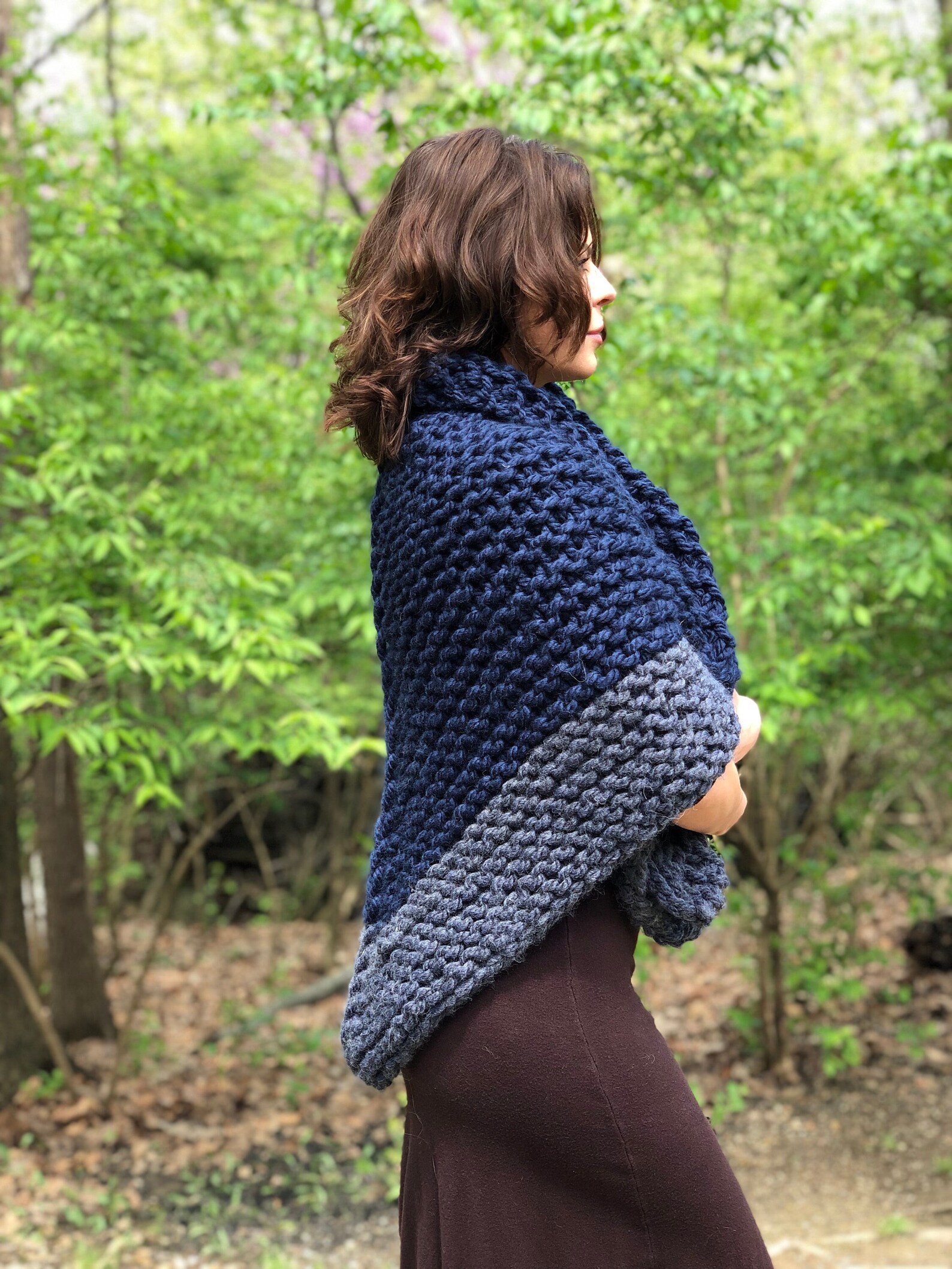 Outlander Shawl, Triangle Sweater Wrap, Rustic Scarf for Women ...