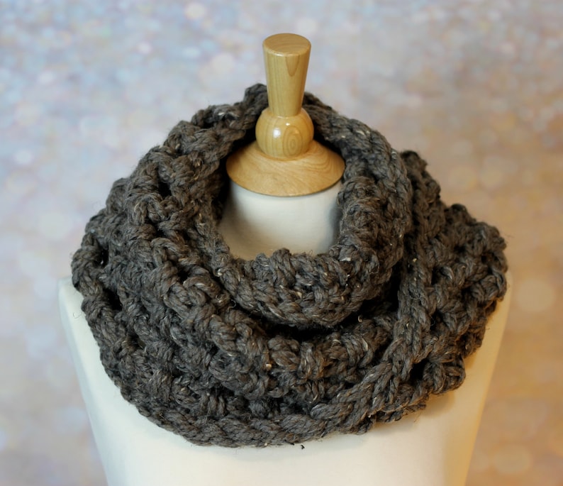 Outlander Inspired Mobius Cowl in Barley Brown CROCHET PATTERN ...