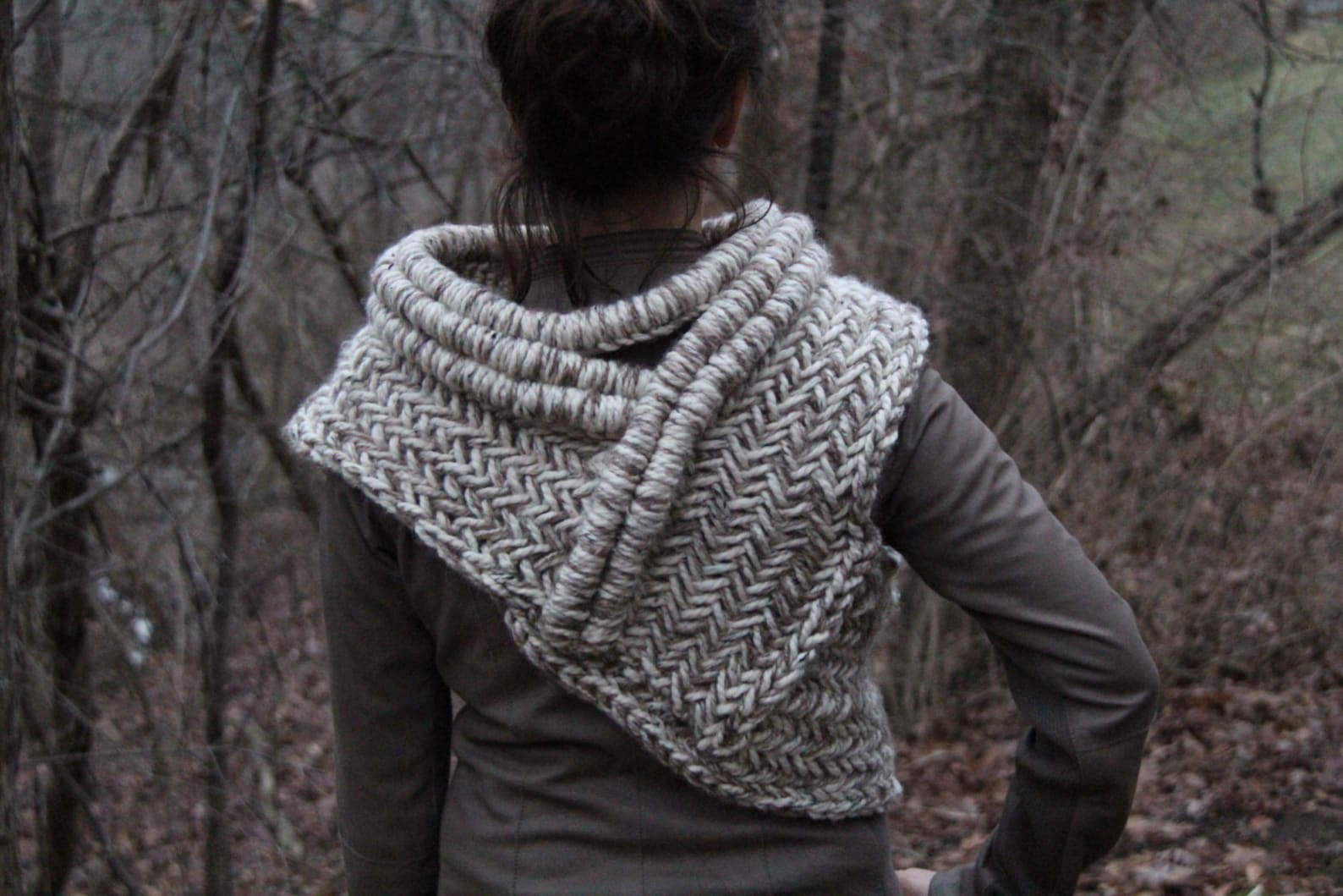Archer Cowl Hand Knitted Huntress Vest Post Apocalyptic - Etsy