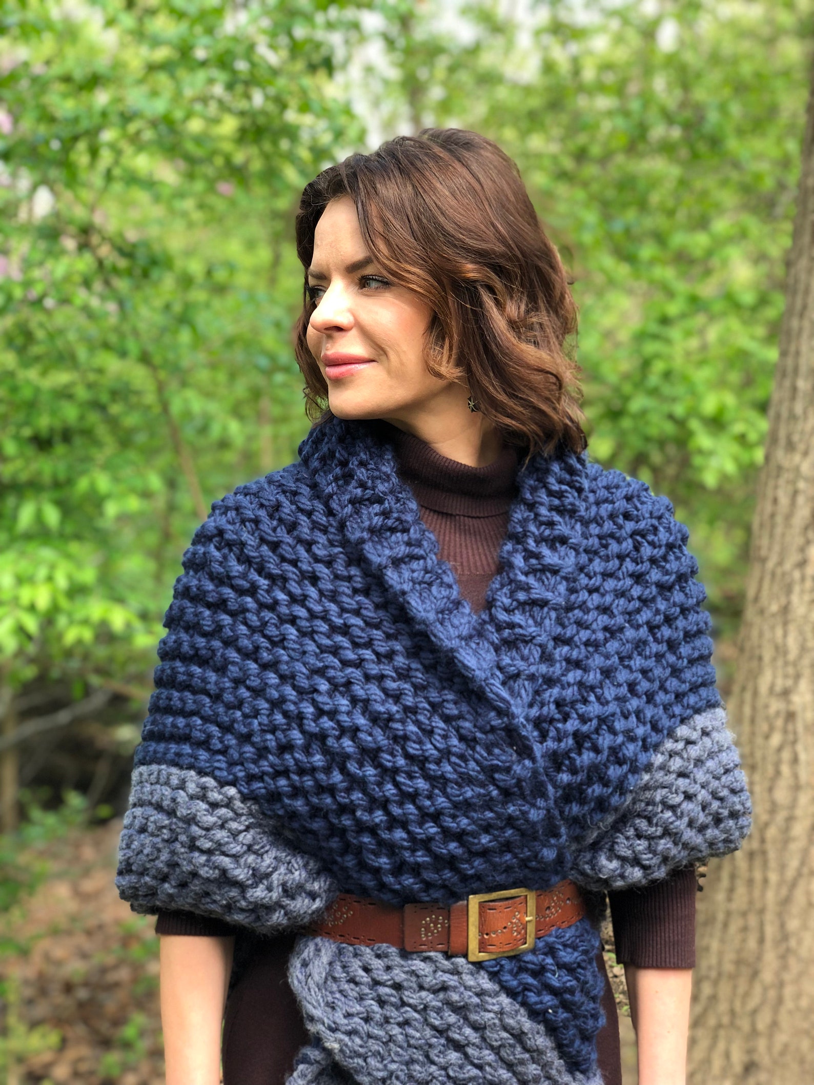 Outlander Shawl, Triangle Sweater Wrap, Rustic Scarf for Women ...