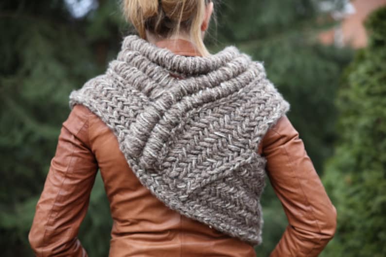 Post Apocalyptic Huntress Cowl for Women Vest Shawl in Light | Etsy