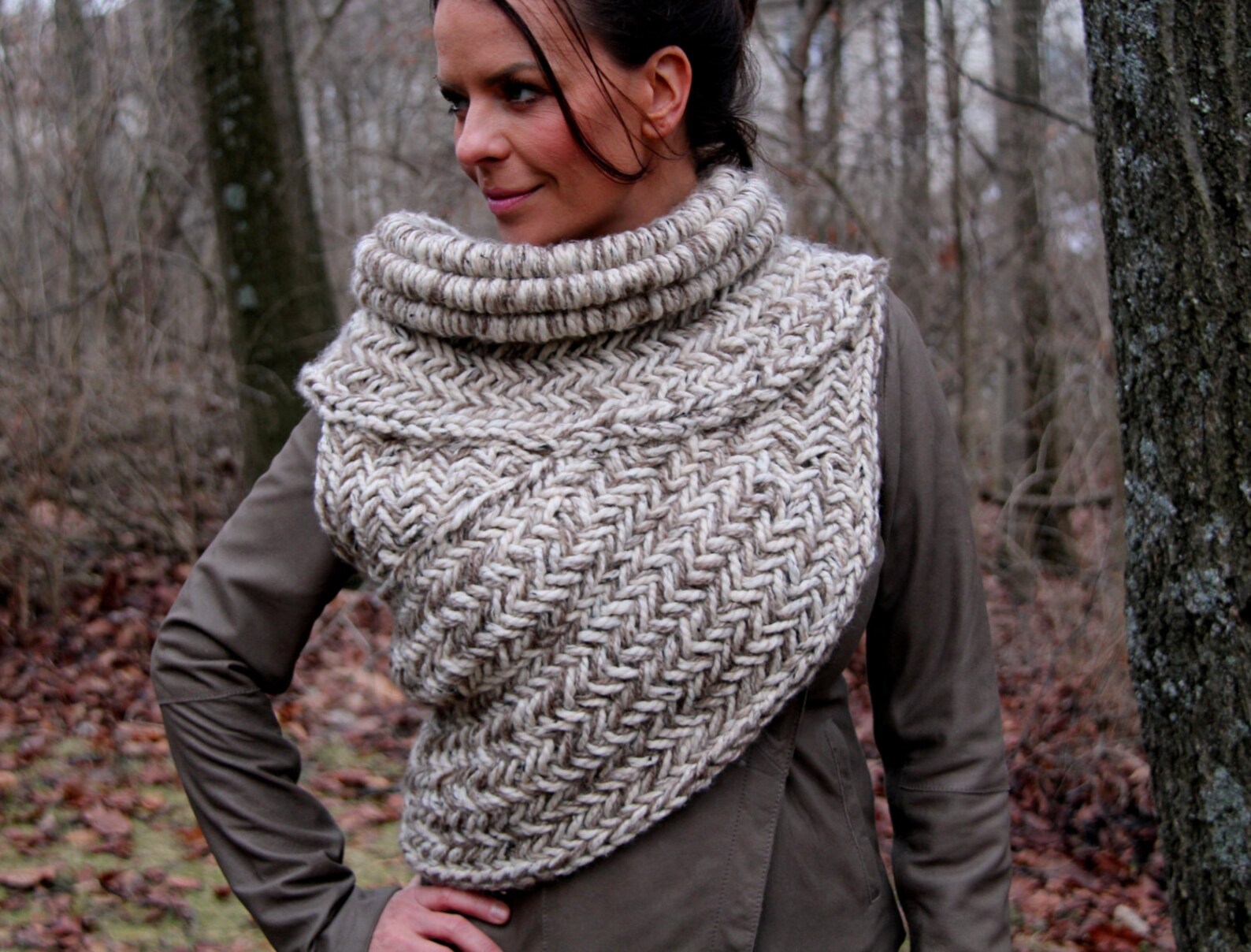 Archer Cowl, Hand Knitted Huntress Vest, Post Apocalyptic Clothing ...