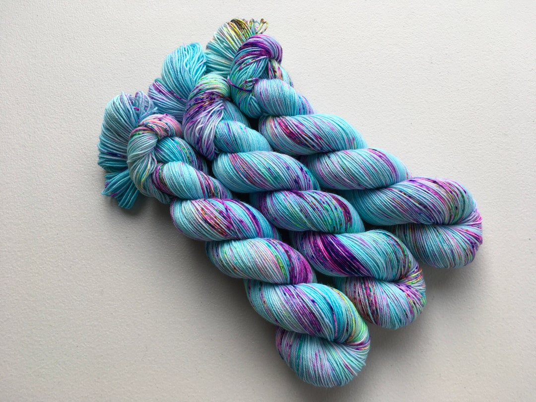Lightning Rainbow Hand Dyed Yarn - Etsy UK