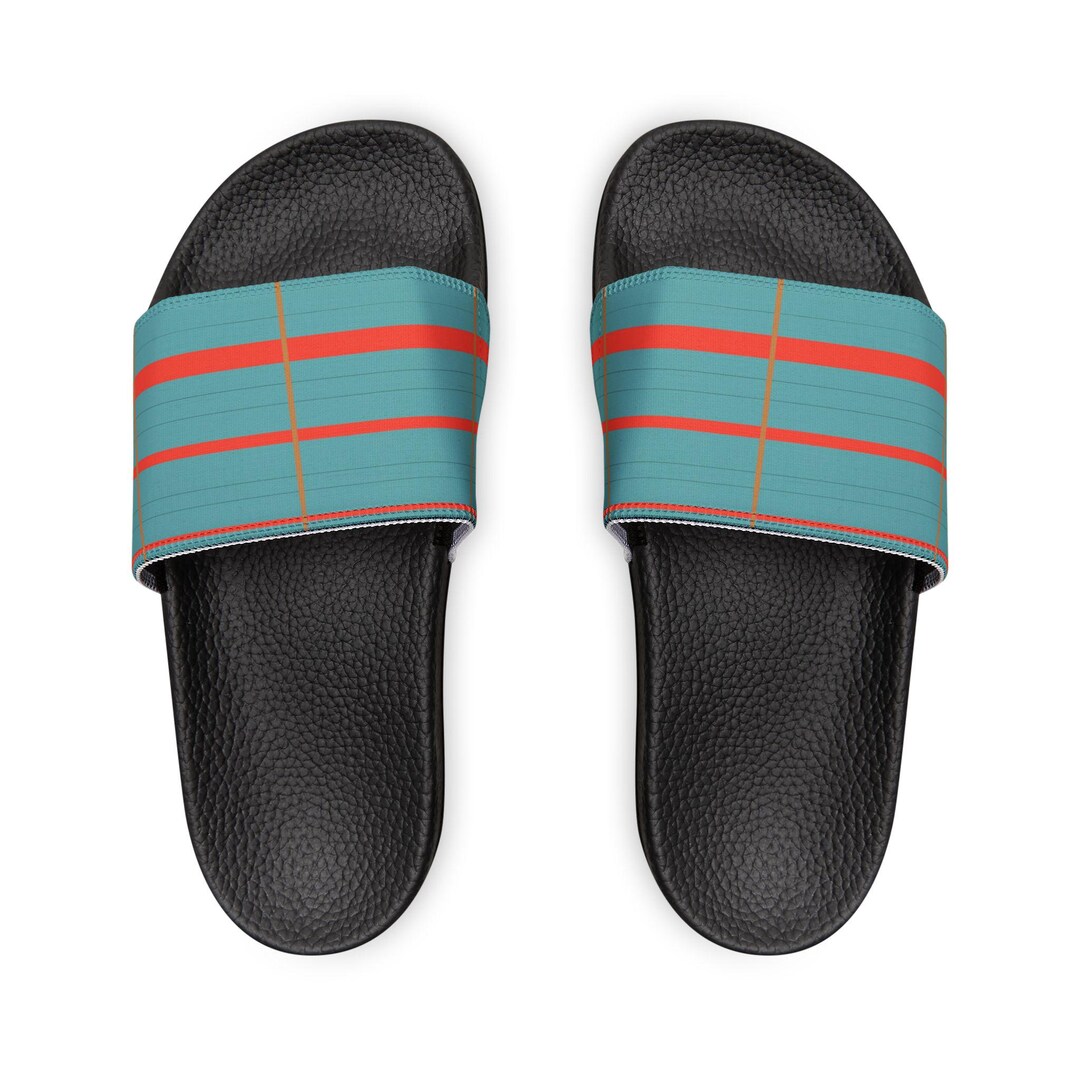 Plaid Women's Slide Sandals - Girls Rule Summer Beach Shoes, Stylish ...