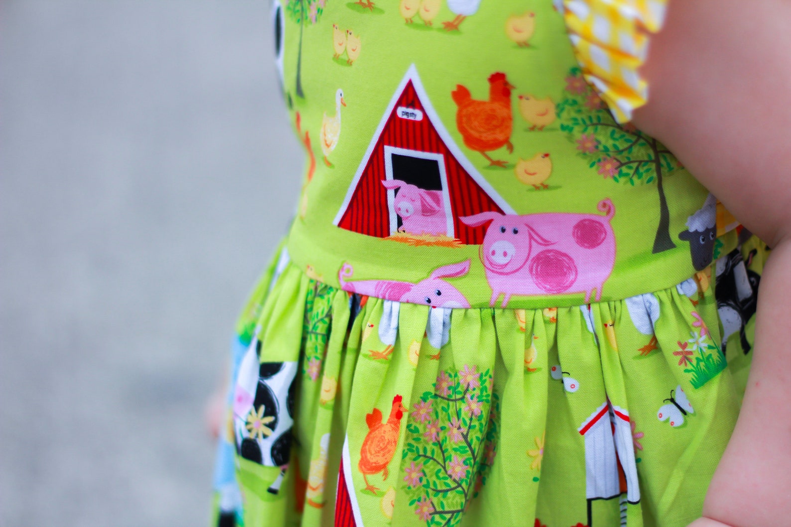 Girls Farm Dress Farm Theme Dress Farm Animal Dressbarnyard - Etsy