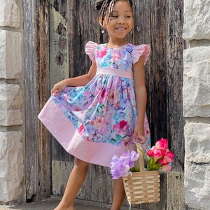 Girls Easter Dress Spring Dress Floral Dress Toddler Dress - Etsy