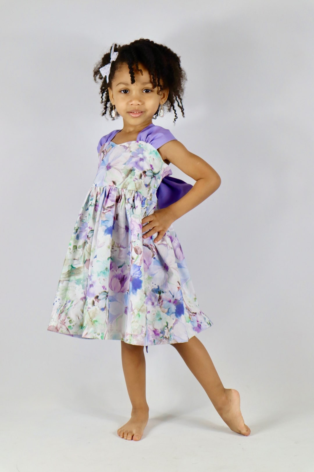 Girls Easter Spring Dress, Toddler Dress, Floral Dress, Pastel Dress ...