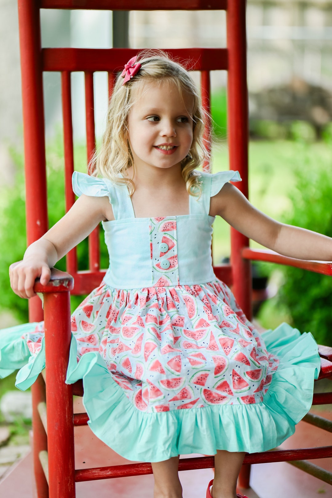 Girls Watermelon Dress, Summer Dress, Girls Sundress, Toddler ...