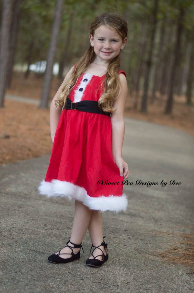 Girls Santa Dress Baby Santa Dress Christmas Dress Holiday - Etsy Norway
