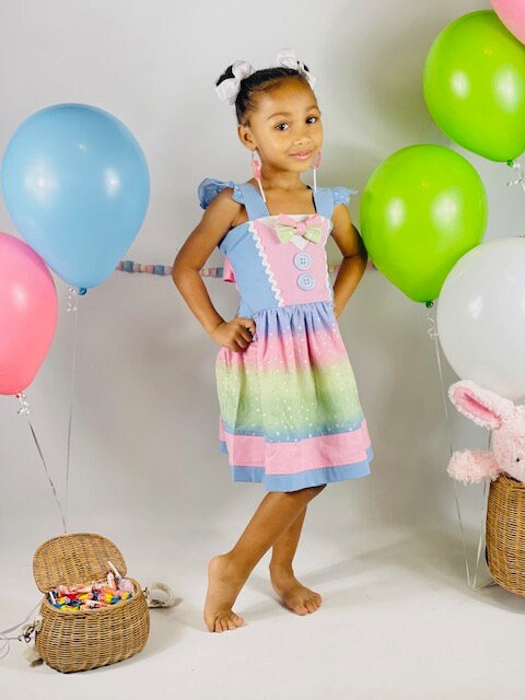 Pastel Party Dress, Birthday Party Dress, Girls Party Dress, Pastel ...