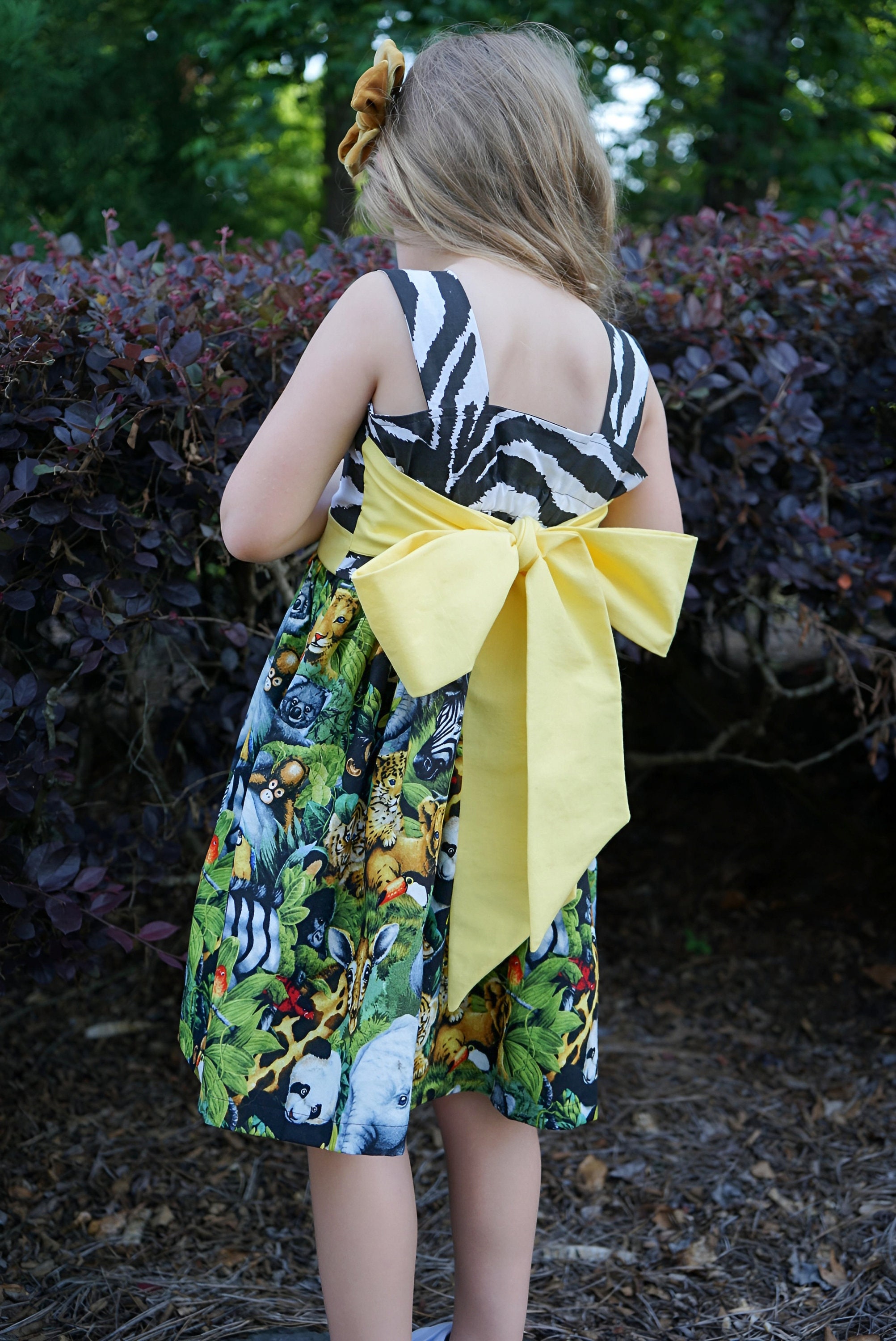 Girls' Jungle Animal Print Dress: Zebra Bodice, Safari Theme - Etsy