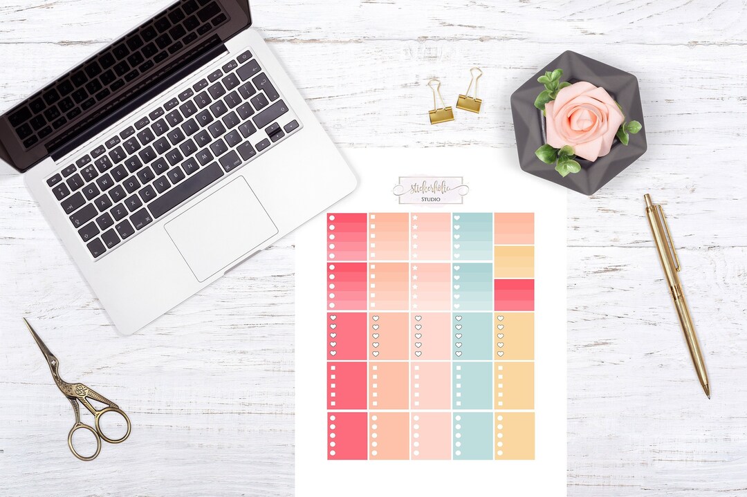 Summer Vibes Checklist Printable Stickers. Daily Life. Downloadable ...