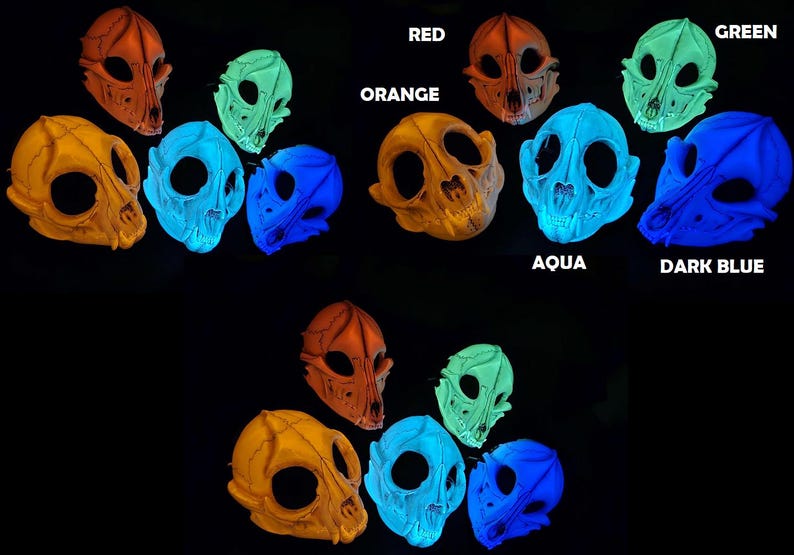 The ORIGINAL Glow in the Dark Skulldog! Hand Cast Resin Skeletal K9 ...